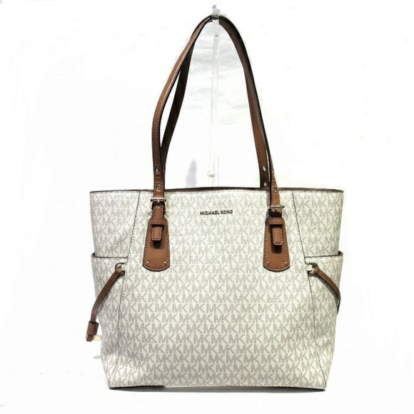 Michael Kors | Bags | Michael Kors Mk Pattern Vanilla White 3t8gv6t4b ...